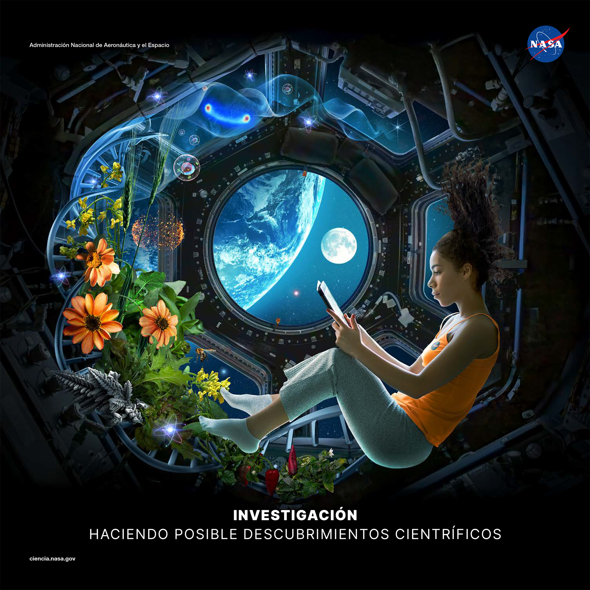 Póster de la serie Exploradores: Investigación - NASA Ciencia